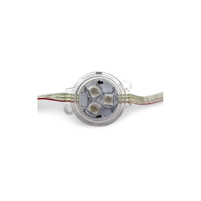 Round LED Module Kit (WS2811, optical lens, 3 SMD5050 LEDs, 30 mm, IP67 ...